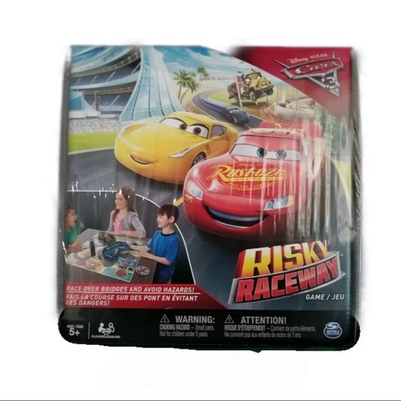 Spin Master Games | Toys | Cars 3 Risky Raceway Board Game Lightning ...